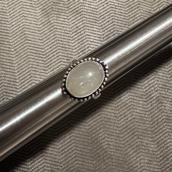 Jewelry | Milky Quartz Sterling Silver Overlay Ring | Poshmark